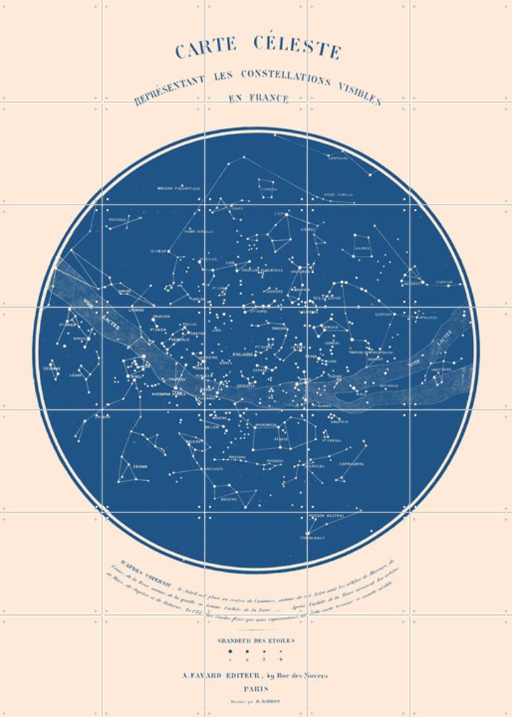 Carte Celeste Blue, par Aster Edition - IXXI