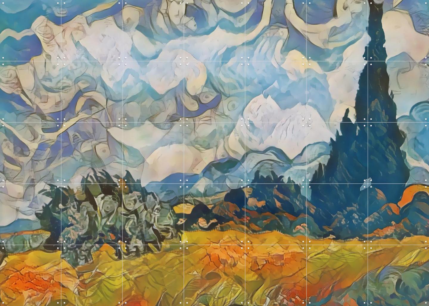 Wheatfield with Cypresses Picasso style By Seaways | Wall Art & Art ...
