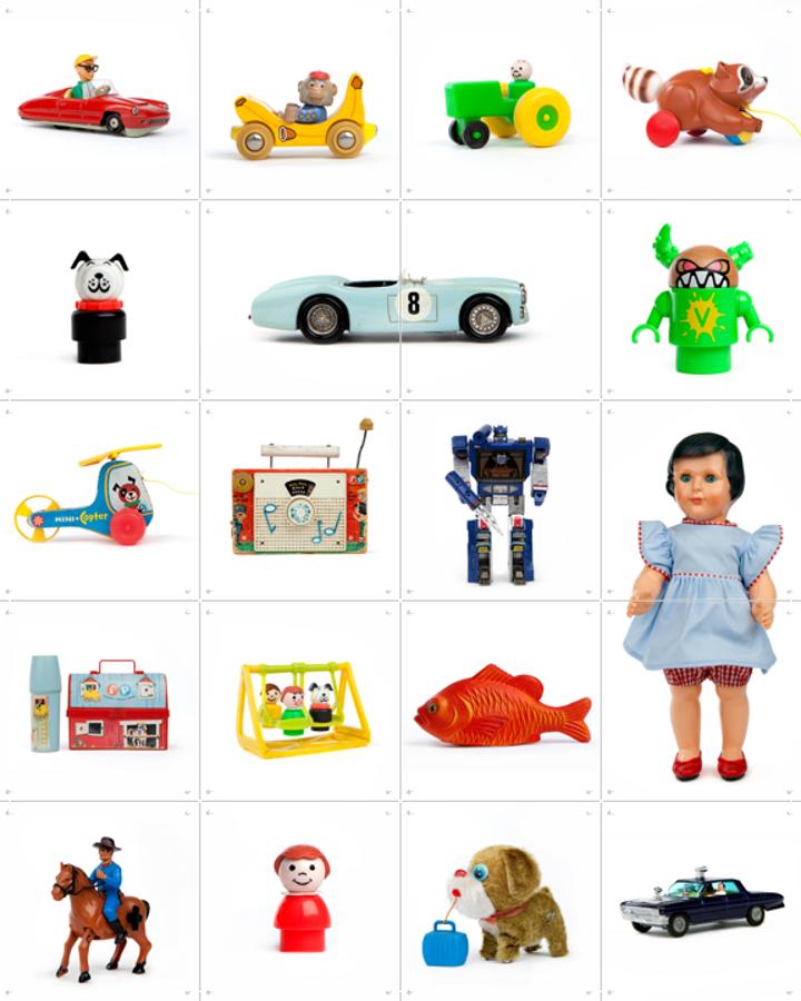 Vintage Toys Collage Box, door Vintage Room - IXXI