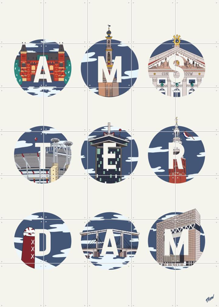 Amsterdam Icons, by Art Studio Jet & Art in Maps - IXXI