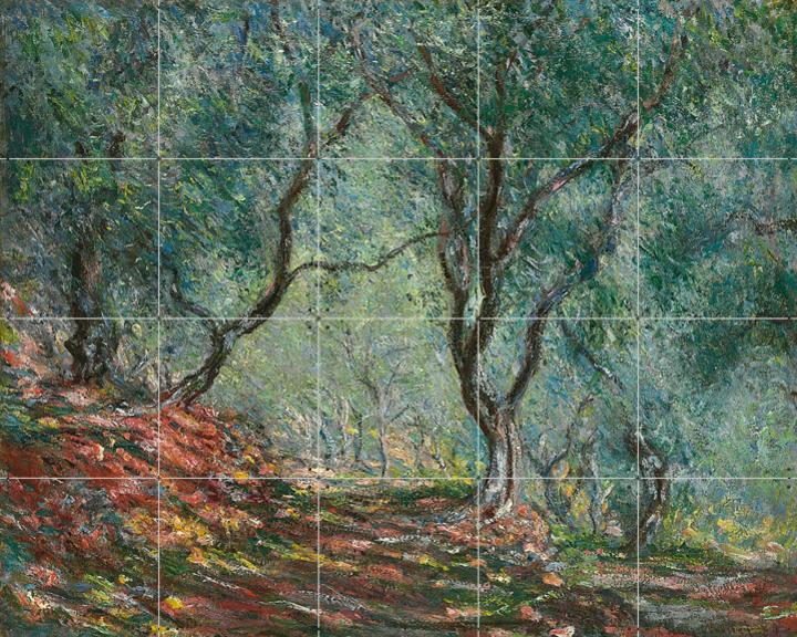 Olive Trees in the Moreno Garden, door Claude Monet & Bridgeman Images ...