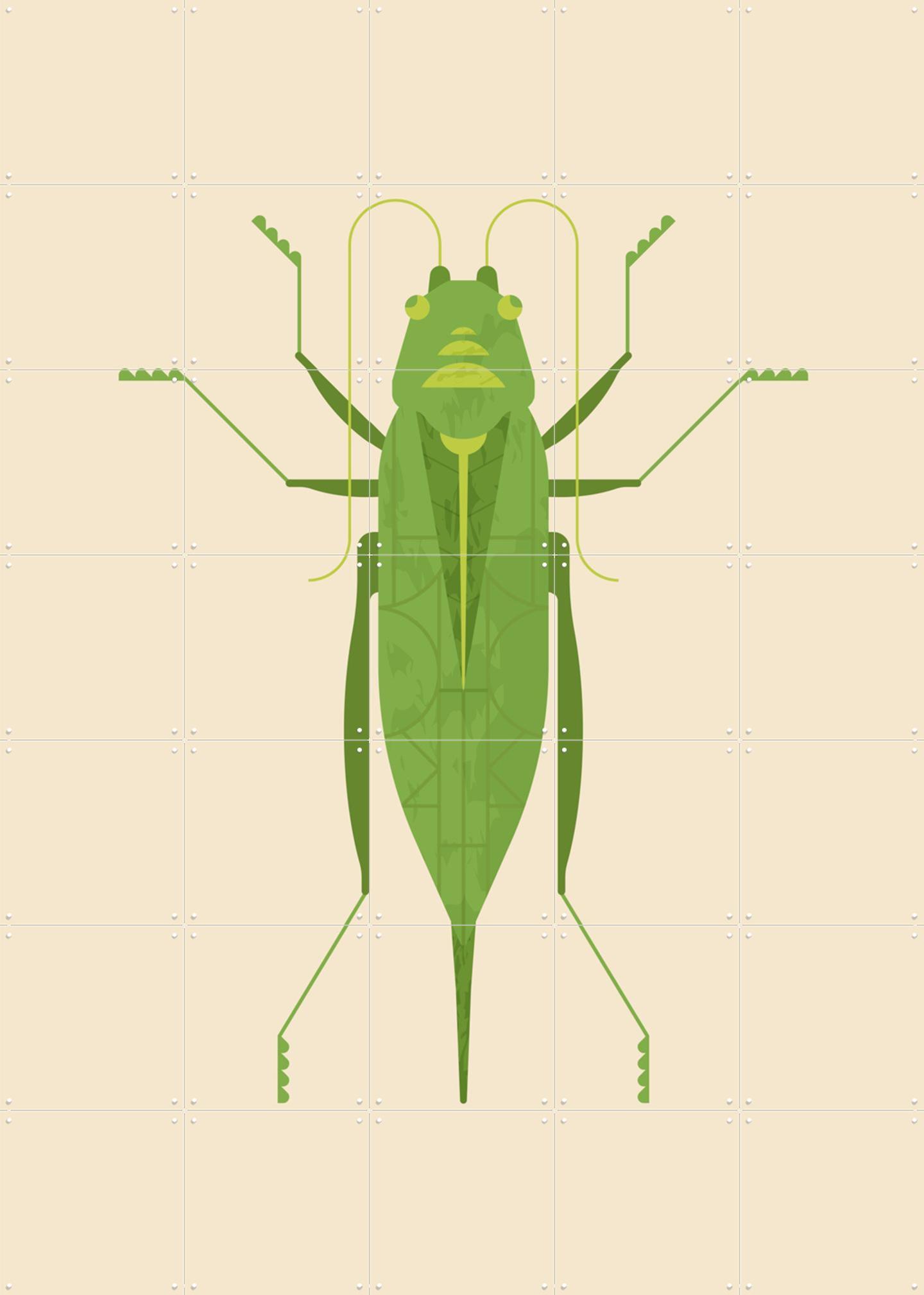 Large Green Saber Grasshopper By Studio Kars + Boom | Wall Art & Art ...