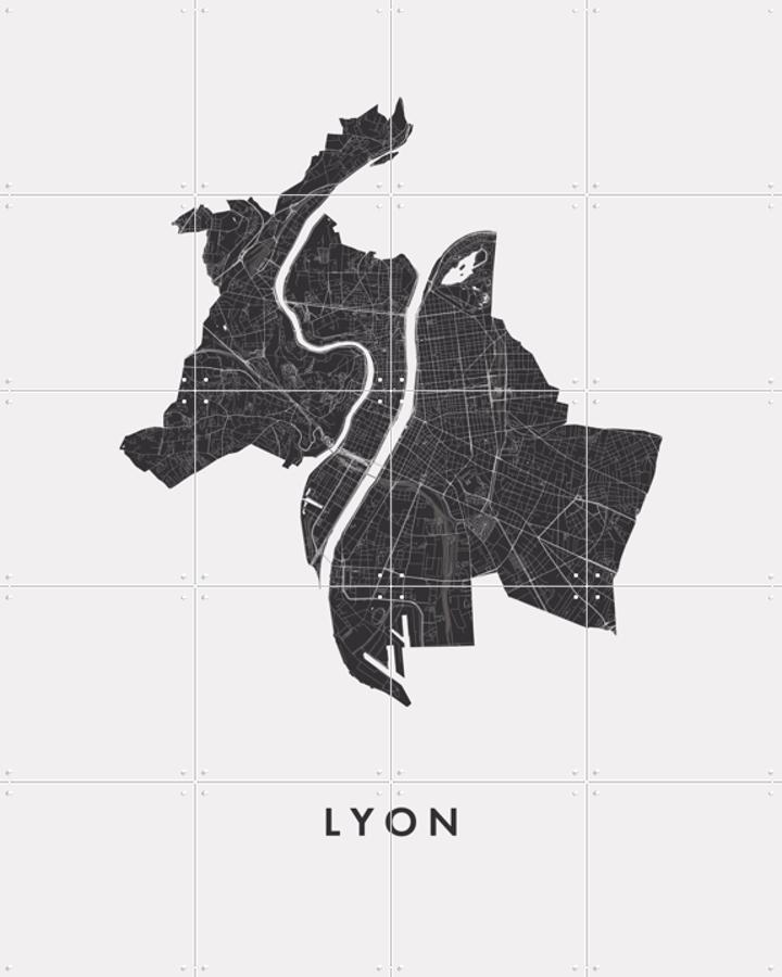 Lyon City Map, by Art in Maps - IXXI