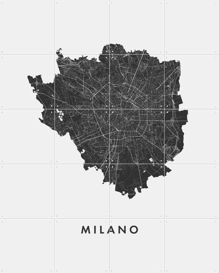 Milano City Map, by Art in Maps - IXXI