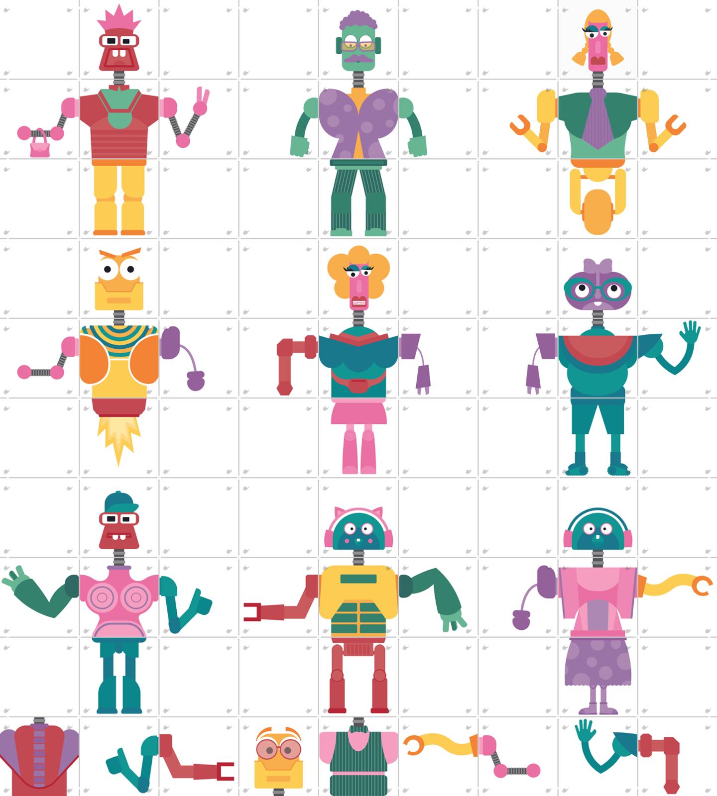 Robots Door IXXI | Wanddecoratie | Kunst aan de muur | IXXI