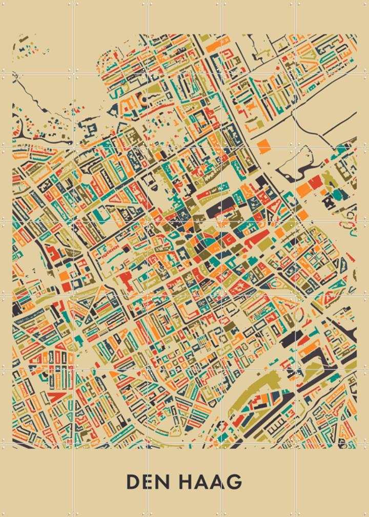Den Haag Mosaic Map, by Art in Maps - IXXI