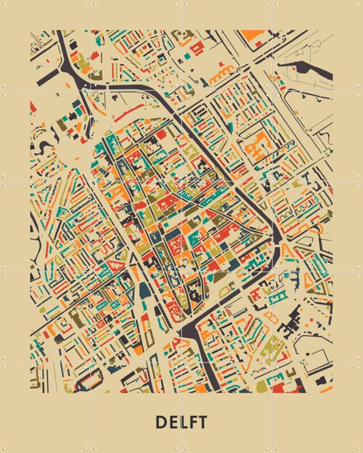 Delft Mosaic Map, by Art in Maps - IXXI