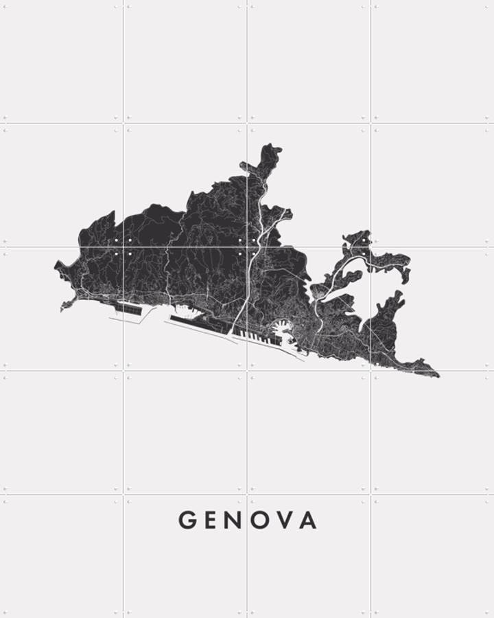 Genova City Map, par Art in Maps - IXXI