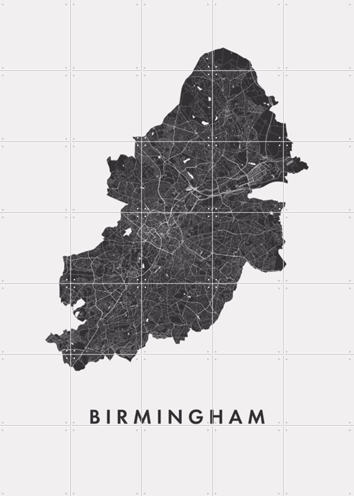 Birmingham City Map, by Art in Maps - IXXI