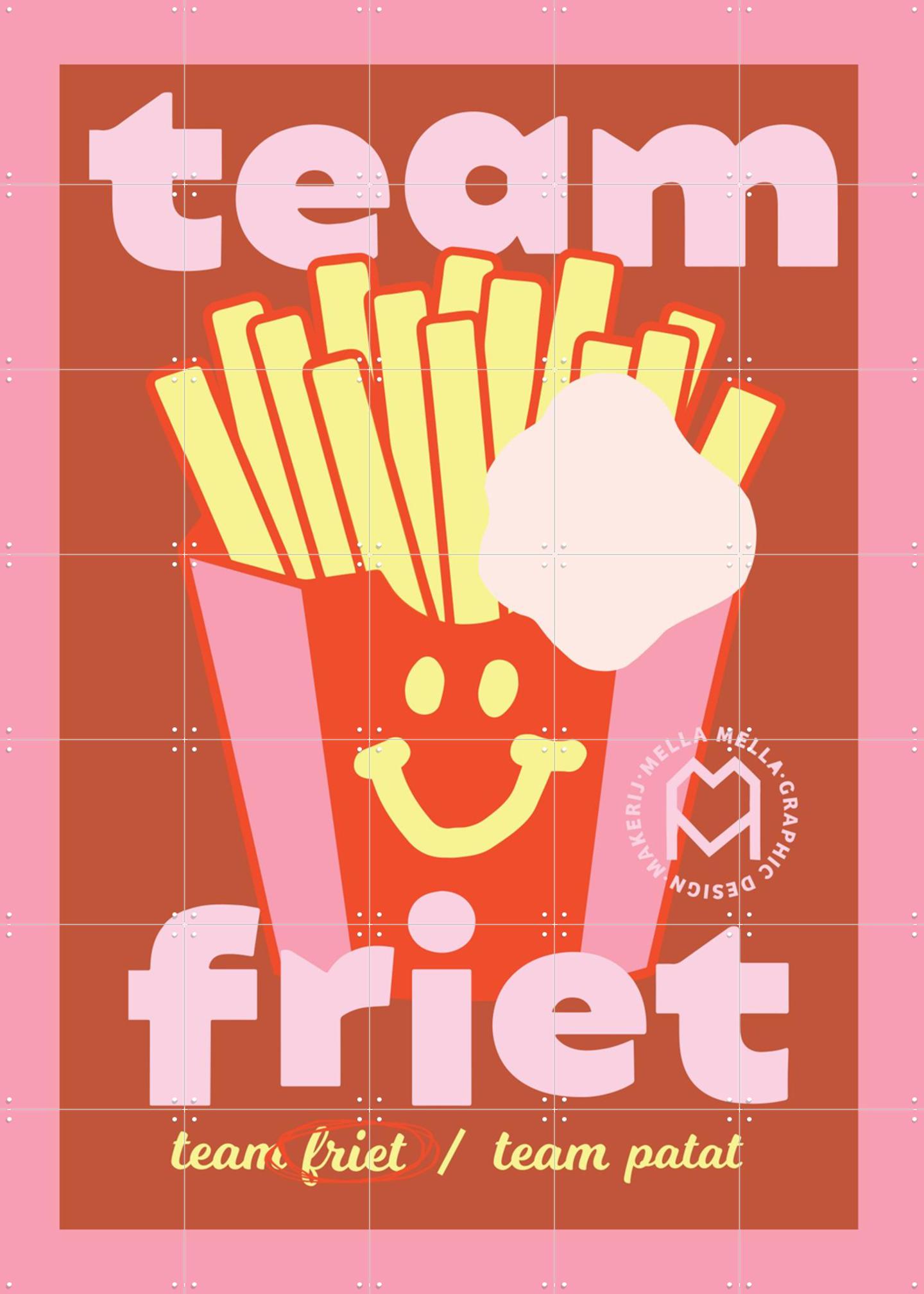 Team Friet Par Mella Mella | Tableaux & Affiches murales | IXXI