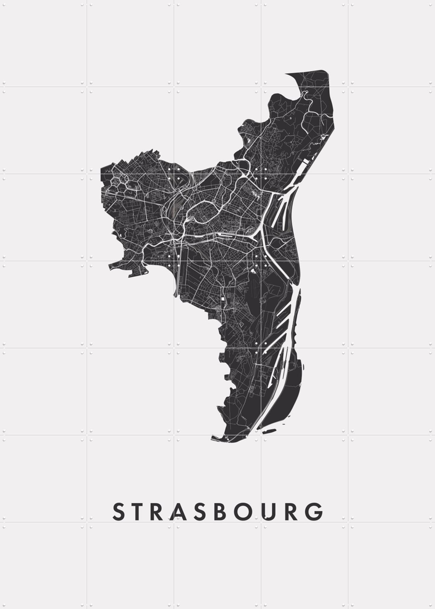 Strasbourg City Map, von Art in Maps - IXXI