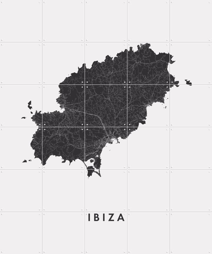 Ibiza Island Map, par Art in Maps - IXXI