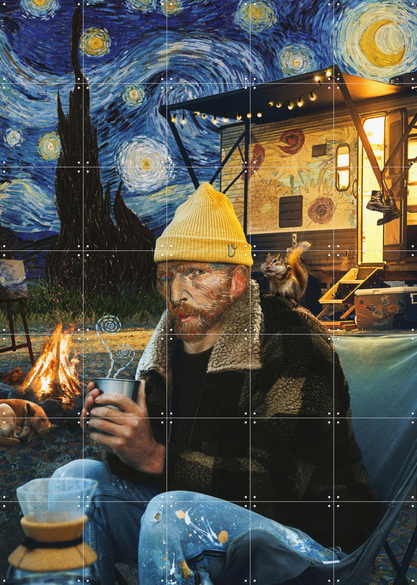 Starry Night Coffee Break By Paste in Place | Wall Art & Art Prints | IXXI