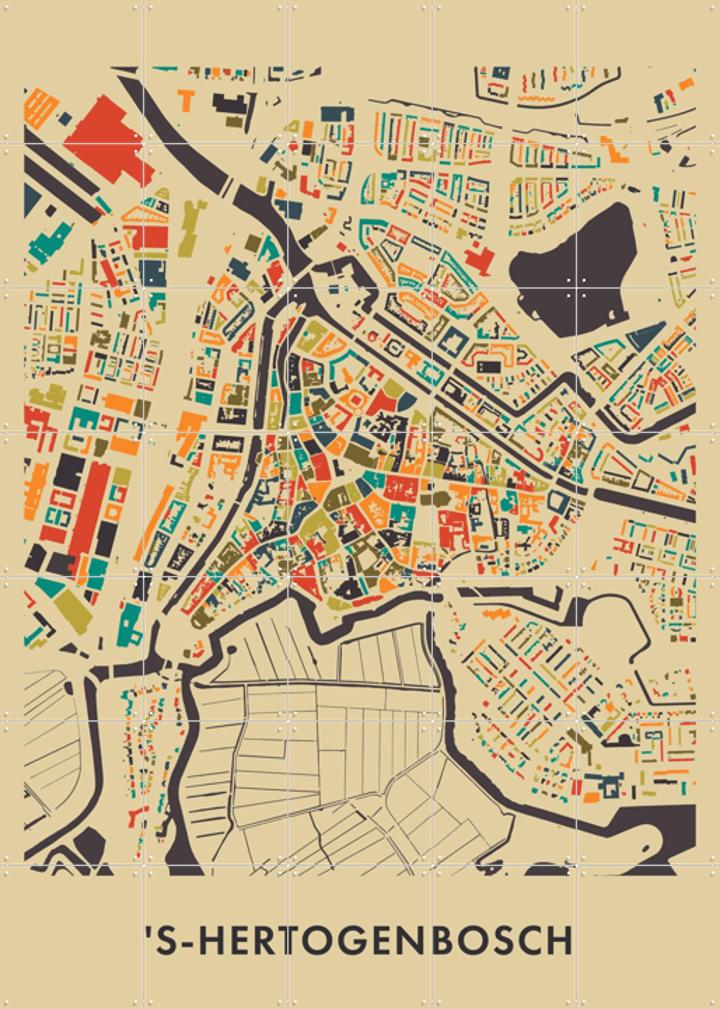 's-Hertogenbosch Mosaic Map, by Art in Maps - IXXI