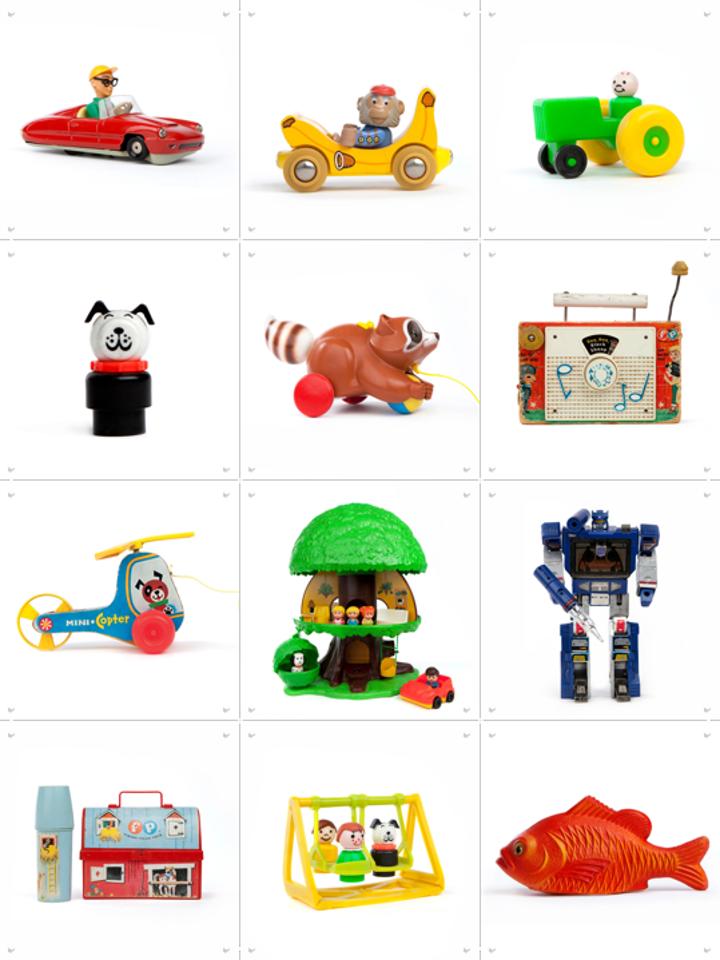 Vintage Toys Collage Box, by Vintage Room - IXXI