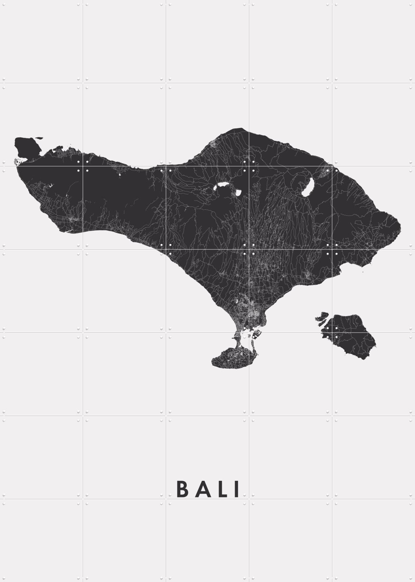 Bali Island Map Par Art in Maps | Tableaux & Affiches murales | IXXI